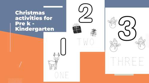 50 No Prep Tracing & Writing Christmas Activities for Pre K, ABC, 123 ...