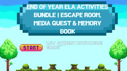 End of Year ELA Activities Bundle | Escape Room, Memory Book, Games ...