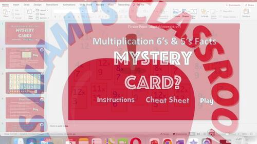 Math Game Multiplication 6’s and 5’s Mystery Facts Digital No PREP and ...