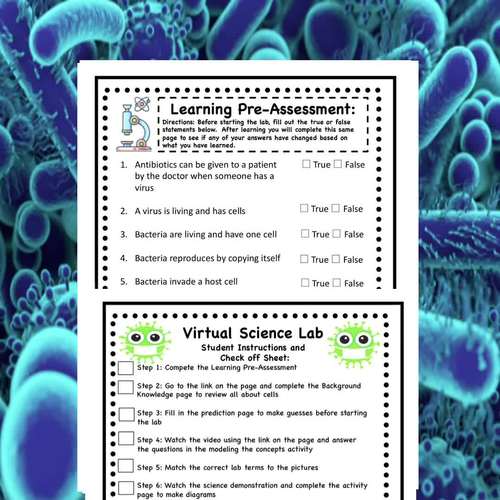 Viruses vs Bacteria Virtual Science Lab Demonstration by TeachWithBri