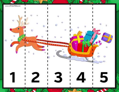 Christmas Alphabet and Number Order Puzzle (Math and Literacy Center)