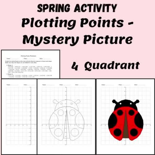 Spring Math Activity - Coordinate Graphing Plotting Points - Mystery ...