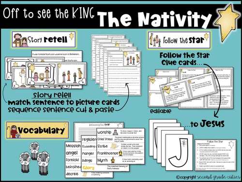 Christmas Nativity Story with questions, activities, scavenger hunt ...