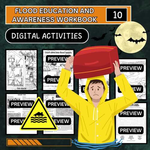Flood Safety Coloring Workbook – Educational Activities for Flood Awareness