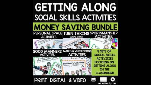 Getting Along Social Stories and Activities | Social Skills | Classroom ...