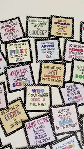 Book Discussion Game, Printable Reading Group Questions, Class Book ...