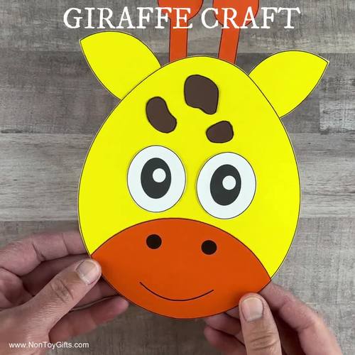 Giraffe Craft - ZOO Animal Craft- Jungle Animal Craft by Non-Toy Gifts