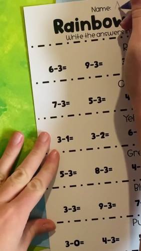 Subtraction Fact Fluency Bundle by Coloring Sunshine | TPT