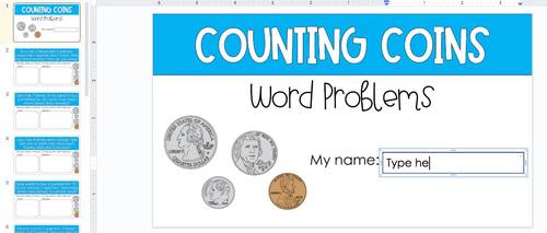 Counting Coins Word Problems | DIGITAL | Money | Google Slides by ...