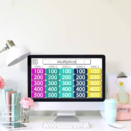 Commercial Use Editable Jeopardy Template Google Slides Jewel Tones Games