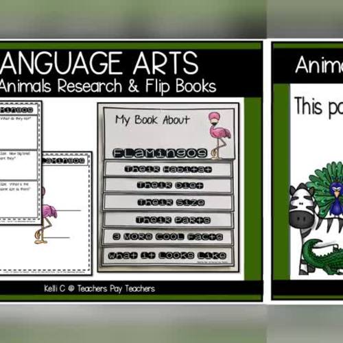 Animals Research Flip Books For Zoo Animals by Kelli C | TPT