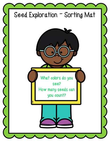 Seed Exploration - Seed sorting By Color by Tiffany Allen | TPT