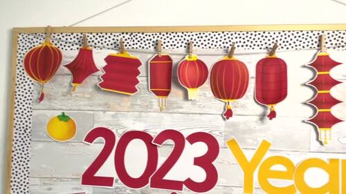 2023 Year of the Rabbit Interactive Bulletin Board & Classroom Door ...