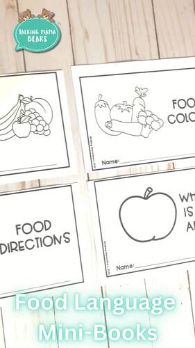 Interactive Food Language Mini-Books by Talking Mama Bears | TPT