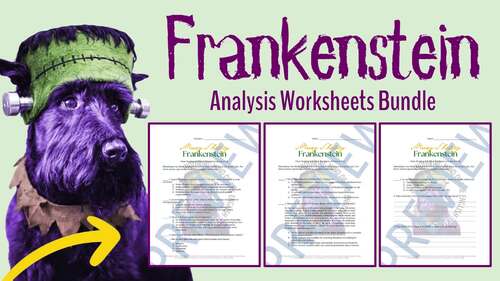 Frankenstein Close Reading Analysis Worksheets | British Literature ...