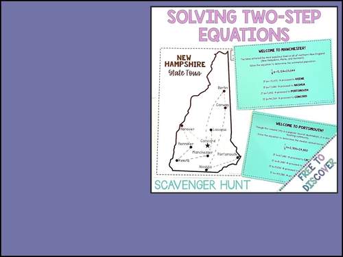 Math Scavenger Hunts | State Tour Bundle by Free to Discover | TPT