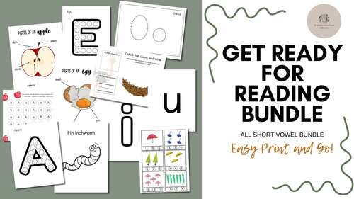 NO PREP All Short Vowel Phonics Worksheet Bundle | TPT