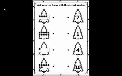 Winter/Christmas Tree Ten Frame Math, Numbers 1-20 by Hello Hybrid Teaching