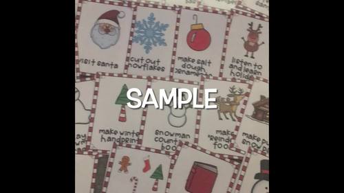 Christmas Countdown Activity Cards | Advent Calendar Activities | TPT