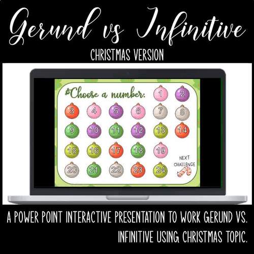 ESL Christmas Gerund vs. Infinitive Interactive PPT Game by ESL Laugh ...
