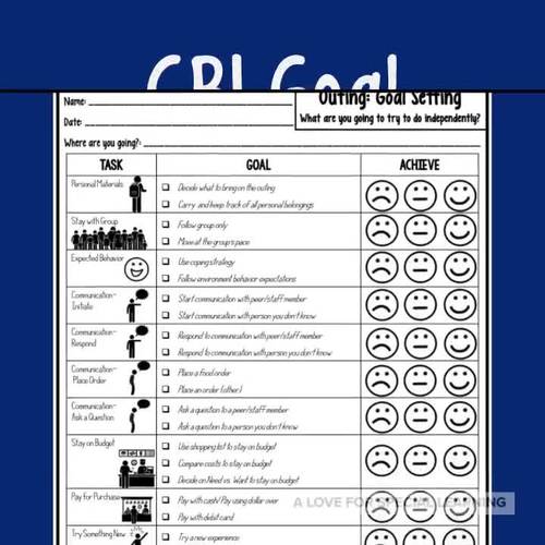 Setting Goals for Community Based Instruction Field Trip Outing | TPT