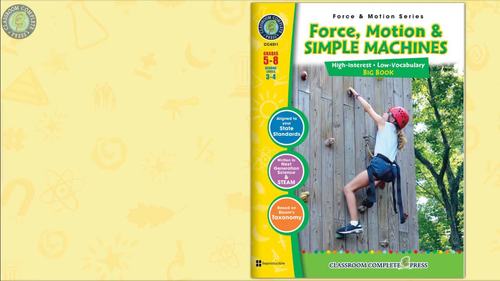 Force, Motion & Simple Machines BIG BOOK - Bundle by Classroom Complete ...