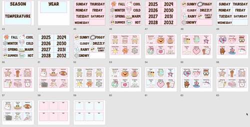 Pink Calendar Pocket Chart Cards by Magical Kinders Corner | TPT