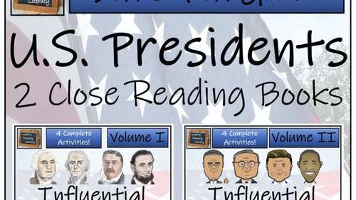 American Presidents 1 & 2 Close Reading Comprehension Books | 5th & 6th ...
