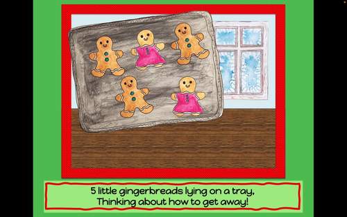 5 Little Gingerbreads Rhythm Poem by Music In The Meadow | TPT