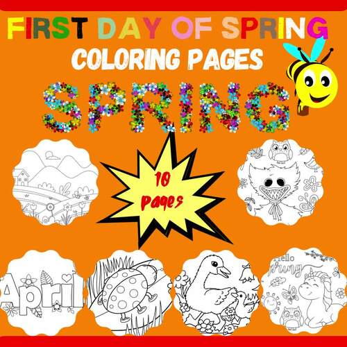 First Day of Spring Activity coloring page spring teacher pay teacher ...