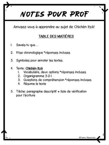 High interest French reading and comprehension packet by Franco Resources