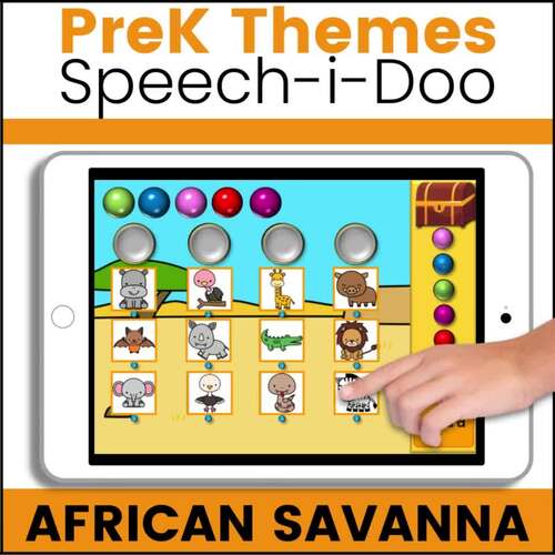 PreK Themes AFRICAN SAVANNA | Digital Cariboo - Speech-i-Doo SAVANNA Vocab
