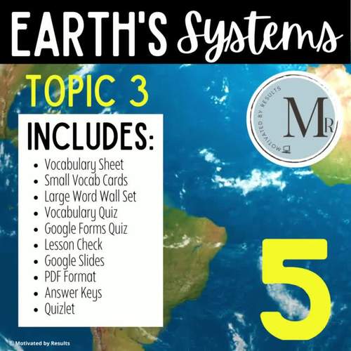 5th Grade Science | EARTH'S SYSTEMS Topic 3 by Motivated By RESULTS