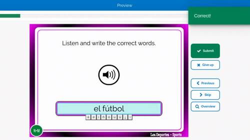Boom Cards "Los Deportes" (Spelling Activities) by NATAM | TPT