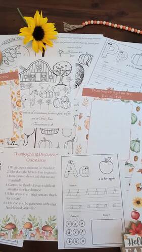 Christian Preschool Fall Activities | Bible Verse Coloring Pages | Autumn