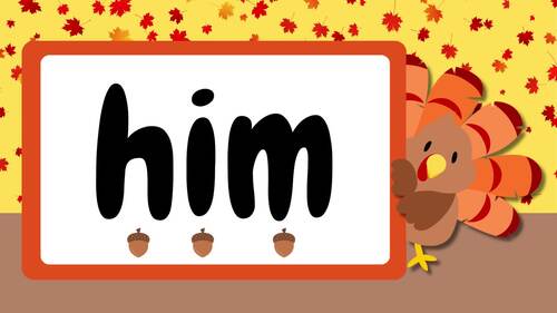 Kindergarten Thanksgiving Digital Real CVC Words Flashcards | Decoding