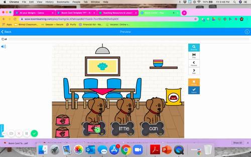 Dog Themed Pre-Primer Dolch Sight Words BOOM CARDS by Mommybeech