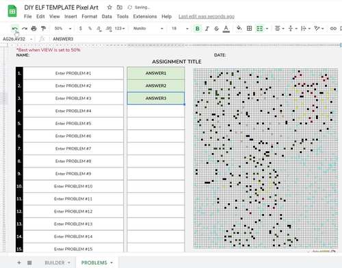 ANY SUBJECT DIY Digital Pixel Art Template EDITABLE | Christmas Winter ELF