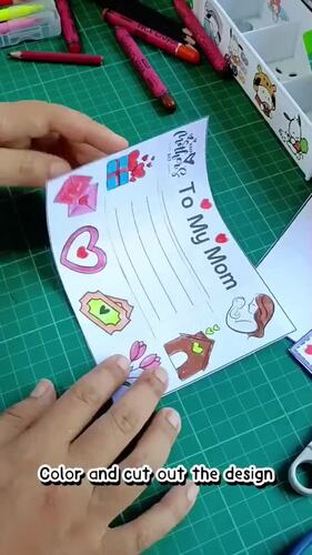 Mother’s Day Pop-Up Card for kids, Fun DIY Coloring Activity, Creative ...