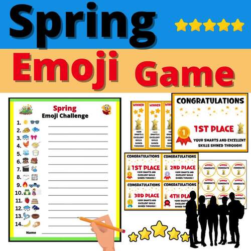Spring Emoji Trivia Game Resource Activity No Prep by DadsDesigns