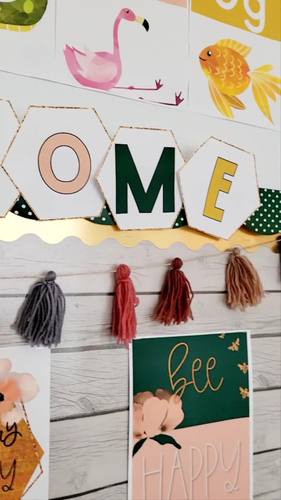 BOHO Bee EDITABLE Welcome Signs Classroom Decor by Lisa's Classroom