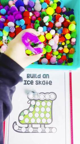 Winter Fine Motor Activities | Pom Pom Sensory Bins | January Fine ...