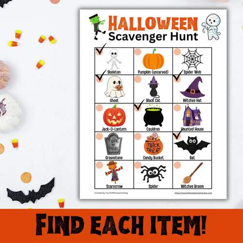 Halloween Scavenger Hunt for Kids - Indoor and Outdoor Fun! | TPT