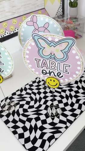 Table Numbers Pastel Pop by Rachael Burnett | TPT