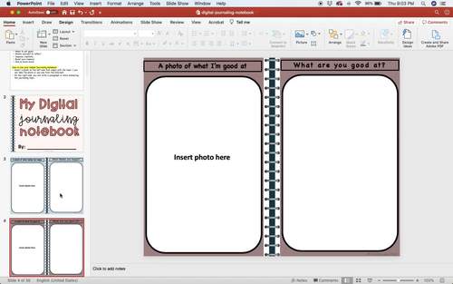 Distance Learning: Digital Journaling Notebook by Its Miss Lane | TpT