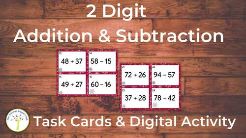 Math Addition and Subtraction Winter | Write the Room Task Cards and ...
