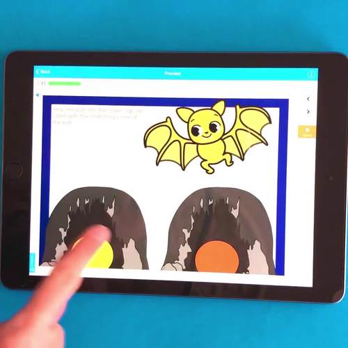 Color Matching Game Bat Caves Boom Digital Distance Learning | TpT