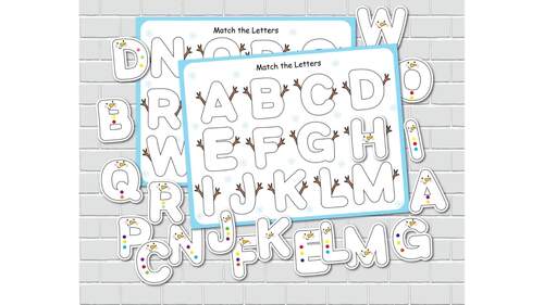 Snowman Alphabet Matching Game, Winter Busy Book Activities. | TPT