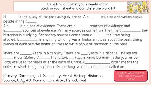 Complete Intro to History Scheme – Lessons, Homework & Data Tracking
