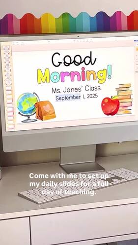 Daily Morning Routine Welcome Slides Visual Class Schedule Template ...